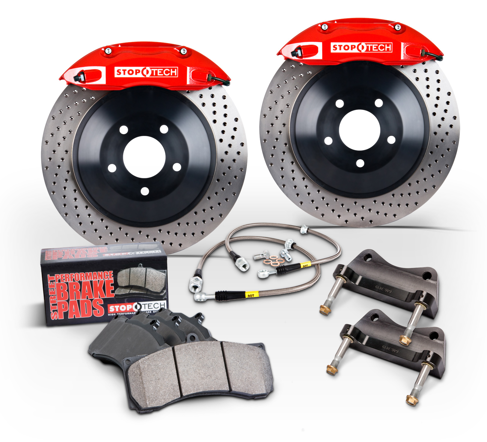 Stoptech Touring Front Big Brake Kit. 328mm 1-Piece Rotors ...
